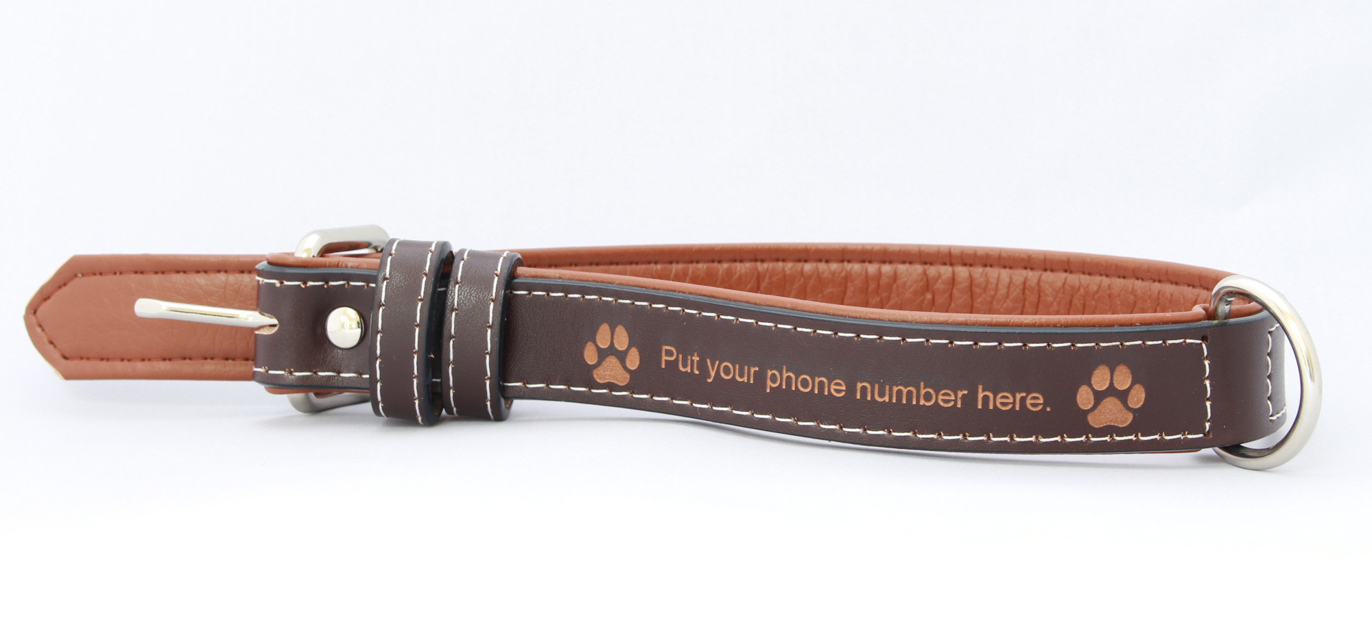 Laser Engraved Personalised Leather Dog Collar Made For You Flexxgenix
